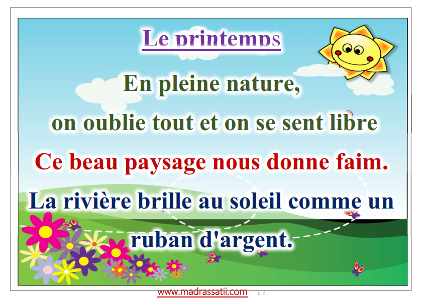 affichage outils d'aide à la description des saisons été hivers automne ...