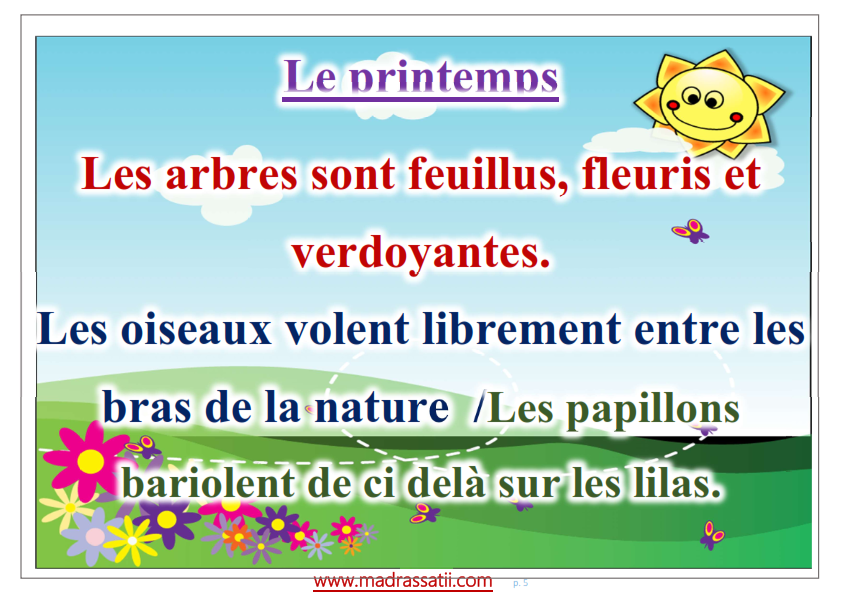 affichage outils d'aide à la description des saisons été hivers automne ...