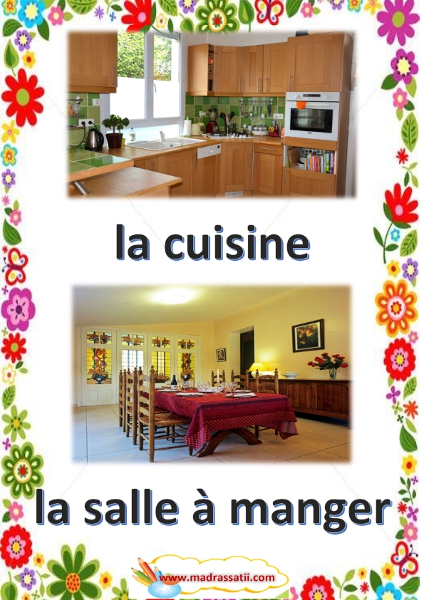 les pièces de la maison - موقع مدرستي