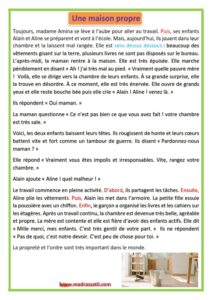 production écrite - une maison propre - موقع مدرستي