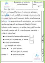 évaluation de lecture compréhension 3 éme année 2 ème trimestre - موقع ...